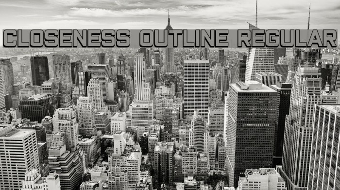 Closeness Outline Regular Font - FFonts.net