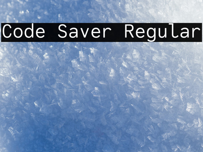 Code Saver Regular Font - FFonts.net