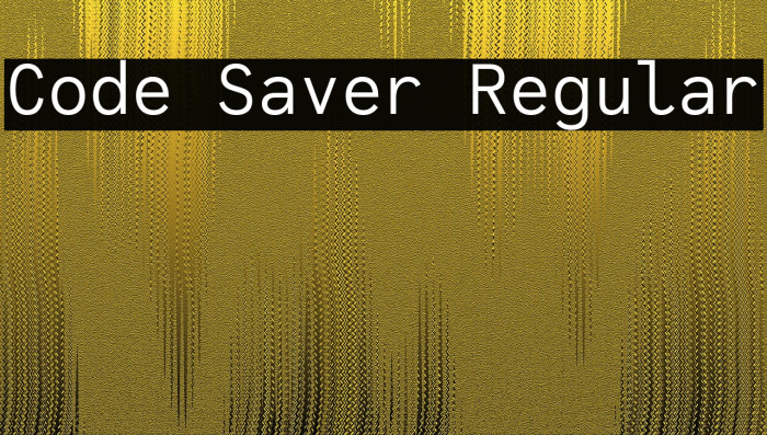 Code Saver Regular Font - FFonts.net