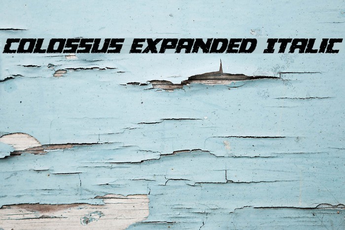 Colossus Expanded Italic Font - FFonts.net