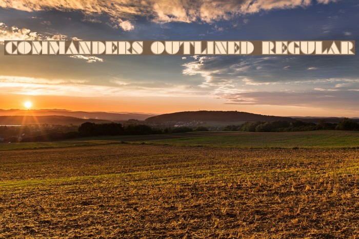 Commanders Outlined Regular Font - FFonts.net