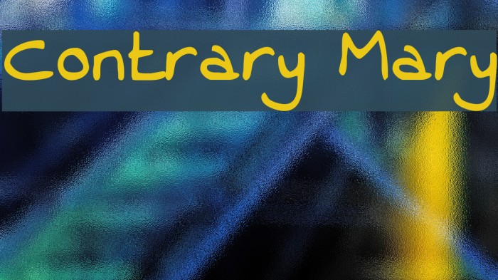 Contrary Mary Font - FFonts.net