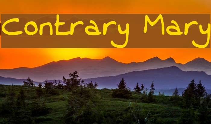 Contrary Mary Font - FFonts.net