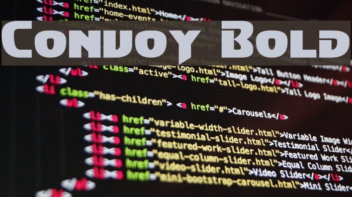 Convoy Bold Font - FFonts.net