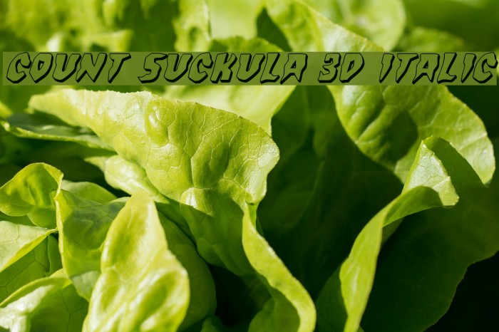 Count Suckula 3D Italic Font - FFonts.net