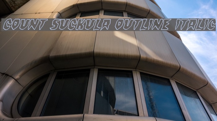 Count Suckula Outline Italic Font - FFonts.net