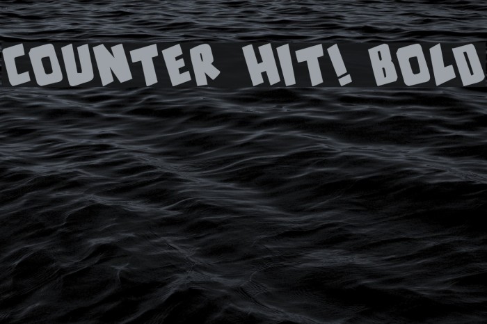 counter hit! Bold Font - FFonts.net