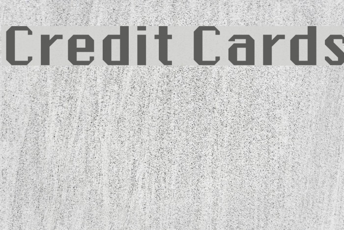 Credit Cards Font - FFonts.net