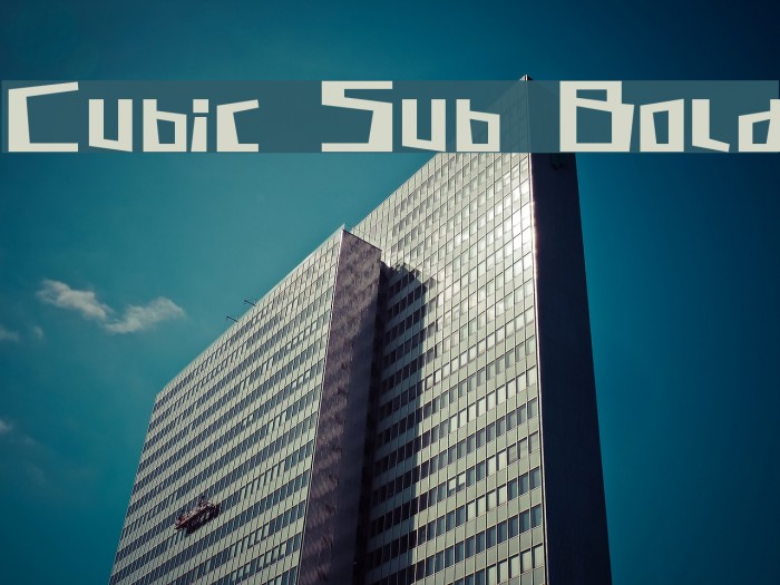 Cubic Sub Bold Font - FFonts.net