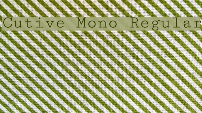 Cutive Mono Regular Font - FFonts.net