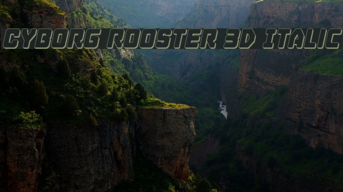 Cyborg Rooster 3D Italic Font - FFonts.net