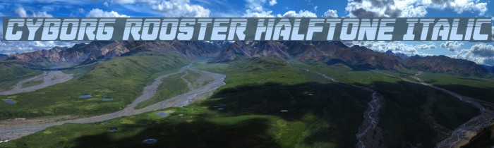 Cyborg Rooster Halftone Italic Font - FFonts.net