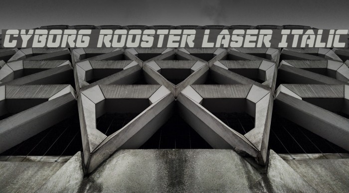 Cyborg Rooster Laser Italic Font - FFonts.net