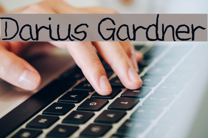 Darius Gardner Font - FFonts.net