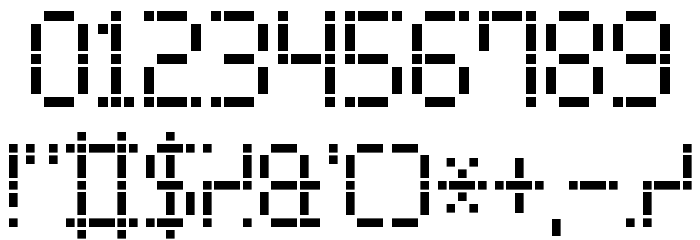 Dash Dot LCD-7 Font - FFonts.net