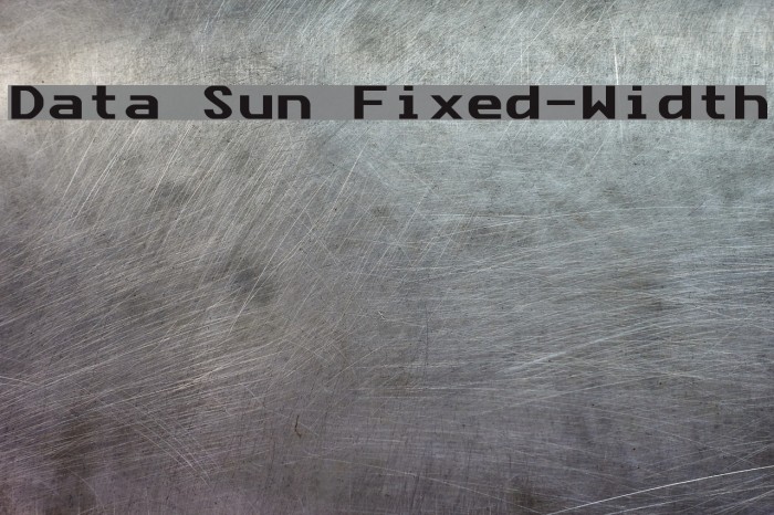Data Sun Fixed-Width Font - FFonts.net