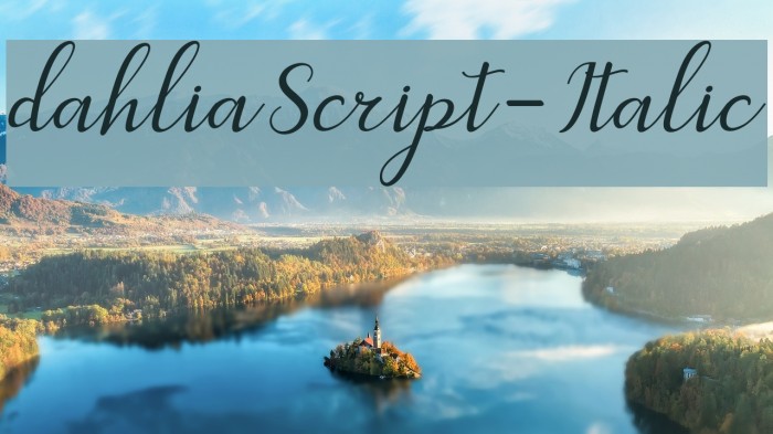 dahliaScript-Italic Font - FFonts.net
