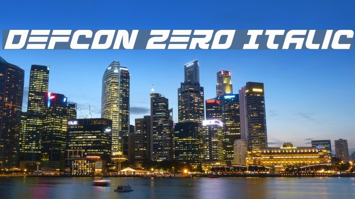 Defcon Zero Italic Font - FFonts.net