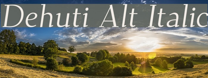 Dehuti Alt Italic Font - FFonts.net
