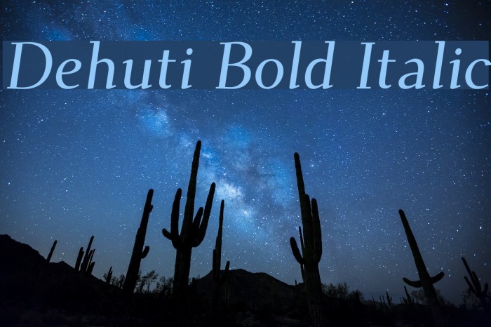 Dehuti Bold Italic Font - FFonts.net