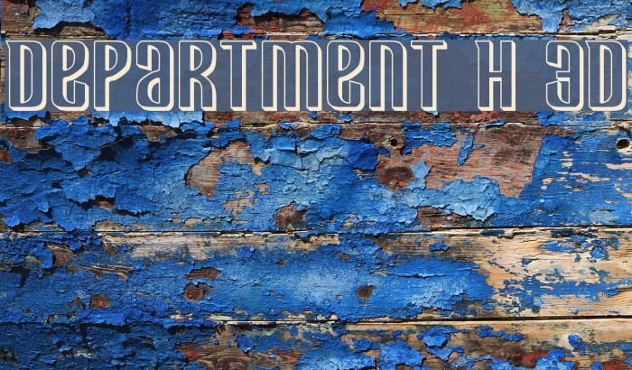 Department H 3D Font - FFonts.net