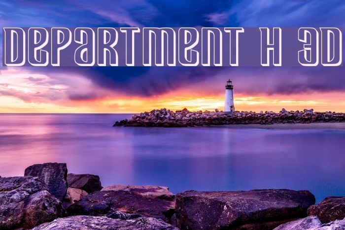 Department H 3D Font - FFonts.net