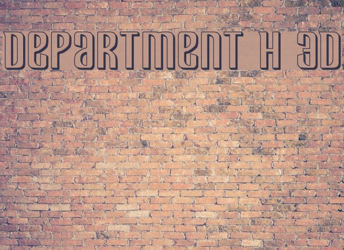 Department H 3D Font - FFonts.net