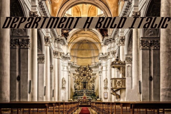 Department H Bold Italic Font - FFonts.net