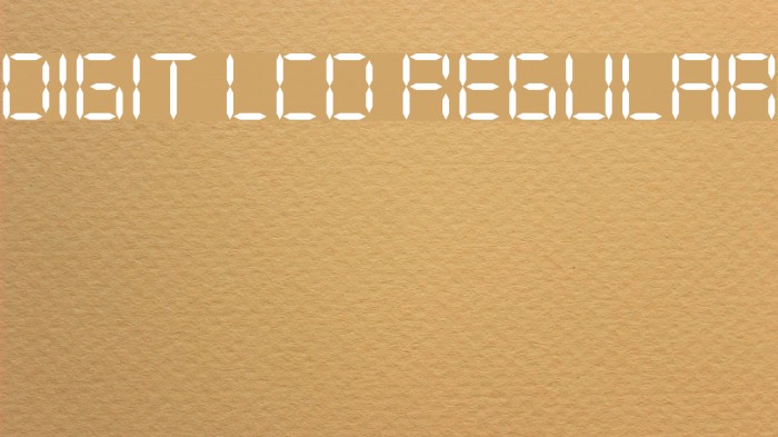 DIGIT LCD Regular Font - FFonts.net