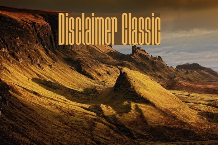 Disclaimer Classic Font - FFonts.net
