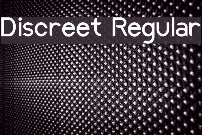 Discreet Regular Font - FFonts.net