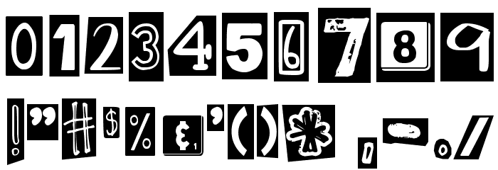 DJB Ransom Note Clipped Font - FFonts.net