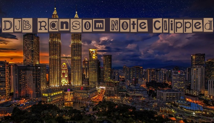 DJB Ransom Note Clipped Font - FFonts.net
