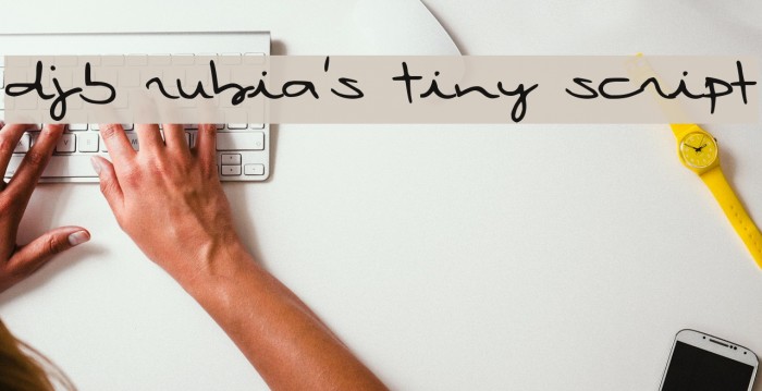 DJB Rubia's Tiny Script Font - FFonts.net