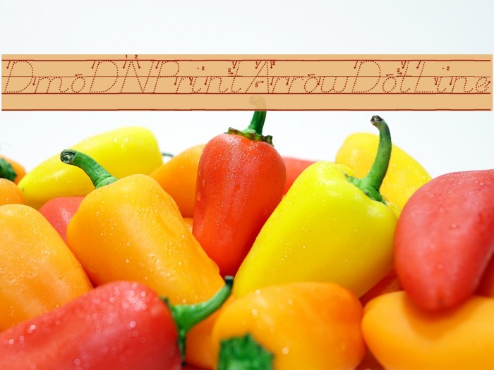 DmoDNPrintArrowDotLine Font - FFonts.net