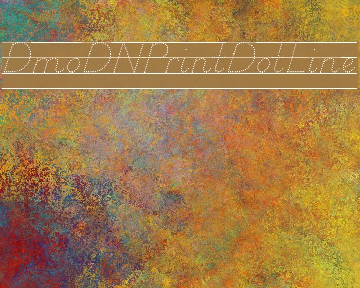 DmoDNPrintDotLine Font - FFonts.net