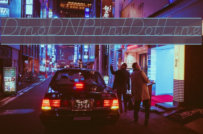 DmoDNPrintDotLine Font - FFonts.net