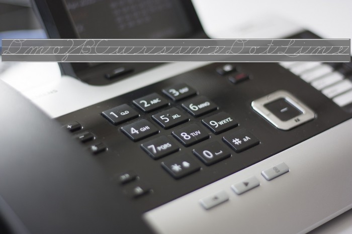 DmoZBCursiveDotLine Font - FFonts.net