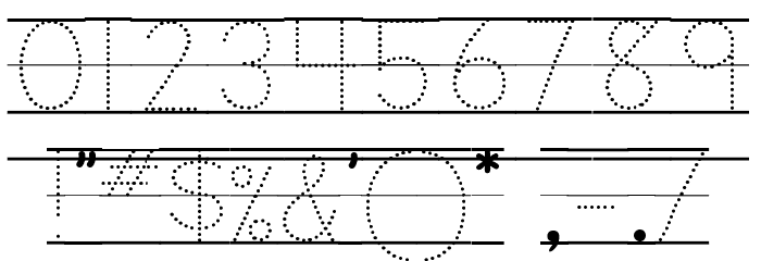 DmoZBPrintDotLine Font - FFonts.net