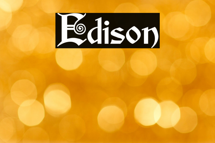 Edison Font - FFonts.net