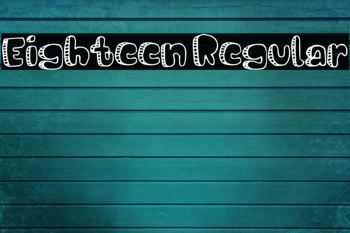 Eighteen Regular Font - FFonts.net