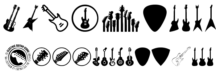 Electric Guitar Icons Font - FFonts.net
