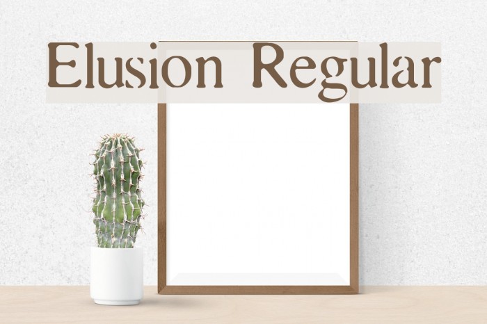 Elusion Regular Font - FFonts.net