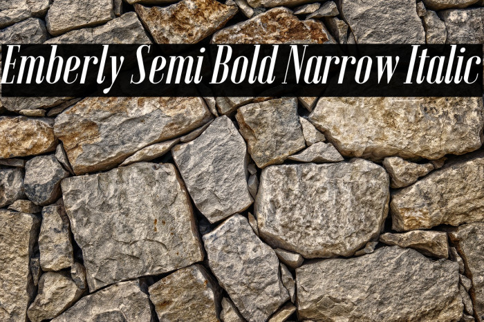 Emberly Semi Bold Narrow Italic Font - FFonts.net
