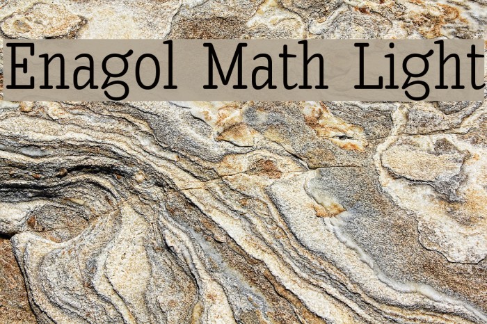 Enagol Math Light Font - FFonts.net
