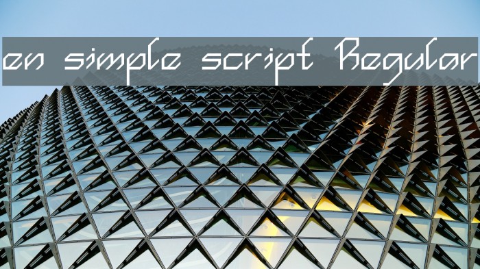 en simple script Regular Font - FFonts.net