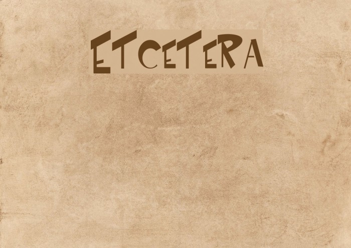 Etcetera Font - FFonts.net
