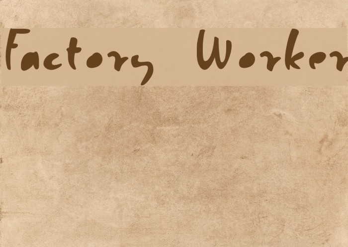 Factory Worker Font - FFonts.net