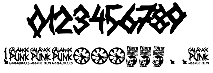Falange Punk Шрифт - FFonts.net