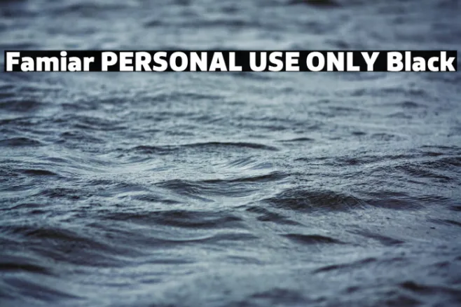 Famiar PERSONAL USE ONLY Black Font | Free Download (TTF/OTF) | FFonts